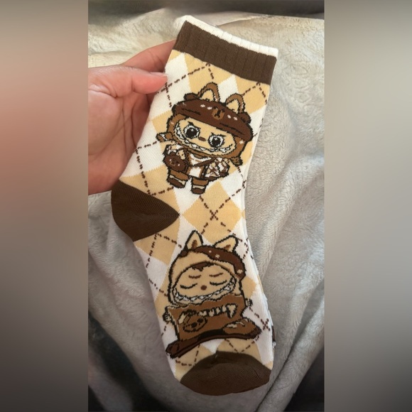 Labubu | Accessories | Labubu Brown Socks 2 One Size | Poshmark